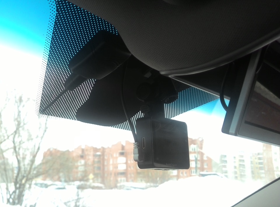 Крепление регистратора вместо зеркала заднего вида — Chery M11, 1,6 л ...