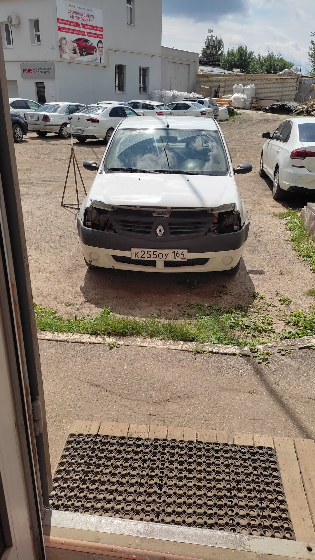 Стекла фар под лак Рено Логан 2008 — Renault Logan (1G), 1,6 л, 2008 ...