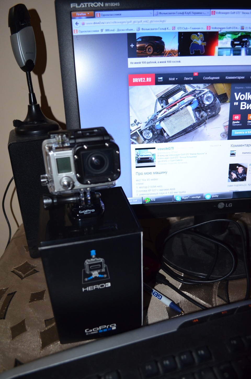 Gopro Hero 3 — Volkswagen Golf Mk2 Gti 1 8 л 1988 года аксессуары
