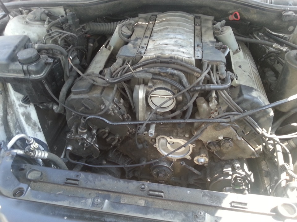 Вытек Антифриз из Дренажного отверстия (разбираем мотор) — BMW 7 series ...