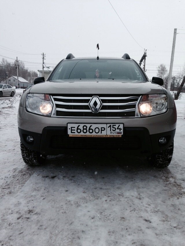 ДХО из дальнего света — Renault Duster (1G), 1,6 л, 2012 года ...