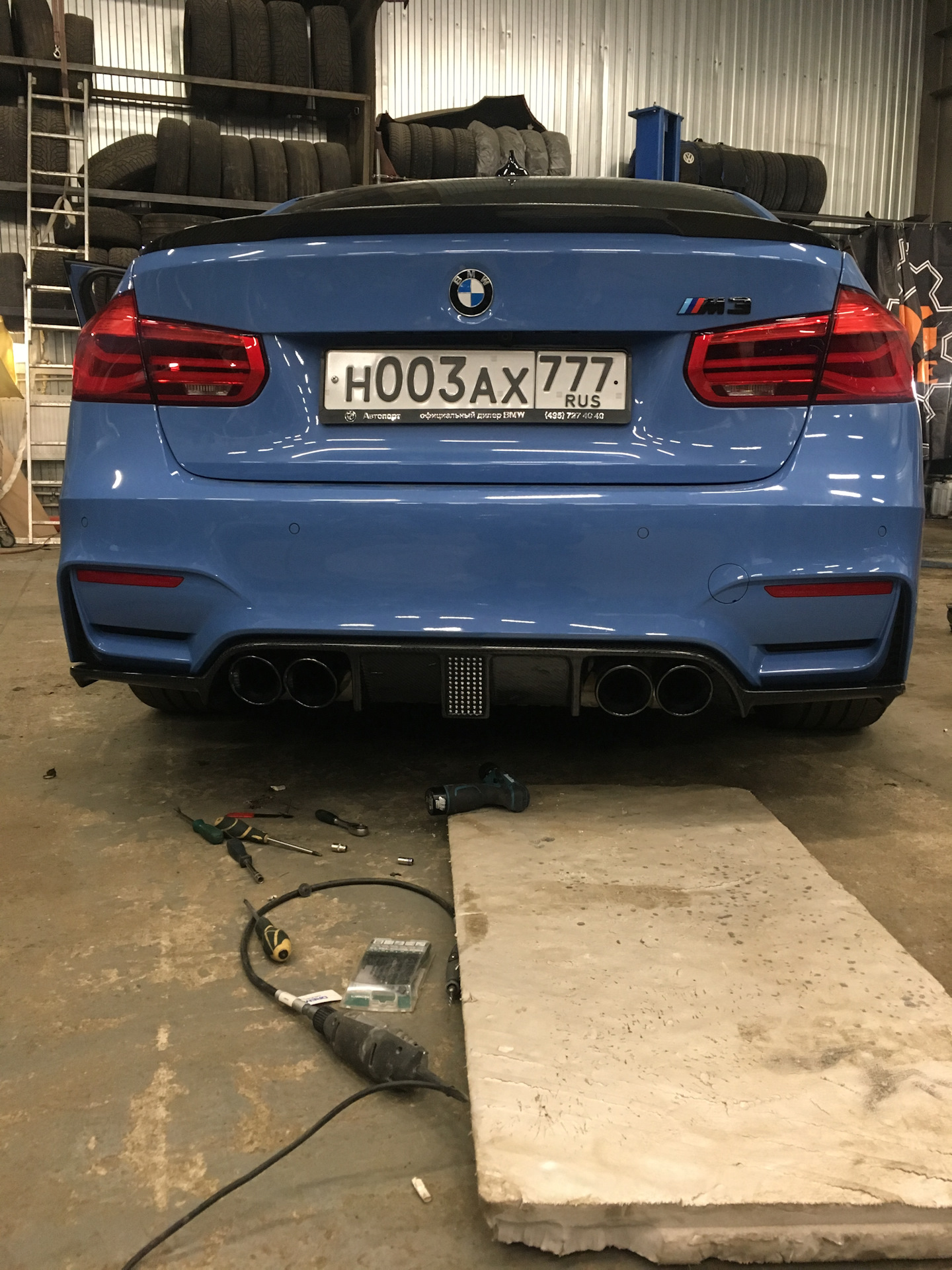 Диффузор Пришёл как всегда Кк-Перфоманс на высоте — BMW M3 (F80), 3 л ...