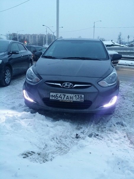 Туманки с ходовым огнями! — Hyundai Solaris (1G), 1,4 л, 2014 года ...