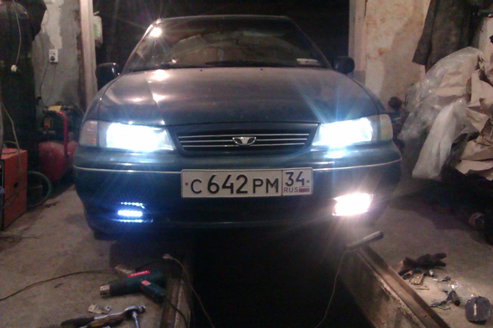 №3 противотуманки ПТФ — Daewoo Nexia (2G), 1,5 л, 1997 года | своими ...