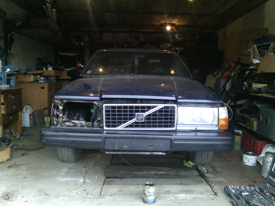 Частичная сборка переда. — Volvo 740, 2,4 л, 1990 года | своими руками ...