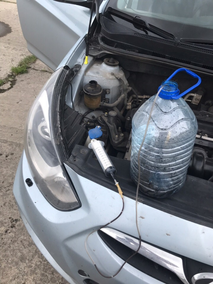 Замена жидкости гидроусилителя — Hyundai Solaris, 1,4 л, 2011 года ...