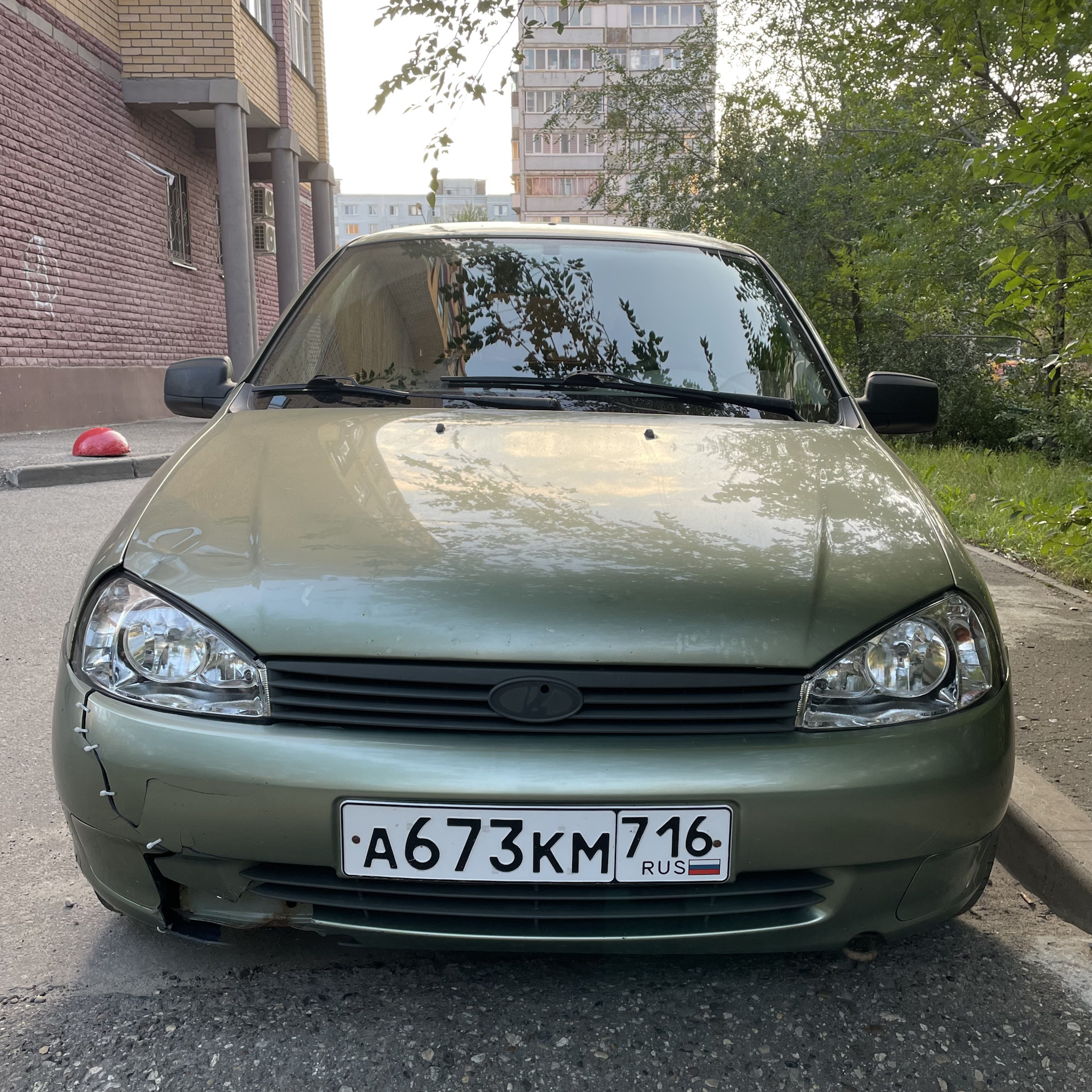 «Рестайлинговый» бампер — Lada Калина Хэтчбек (1G), 1,6 л, 2011 года ...