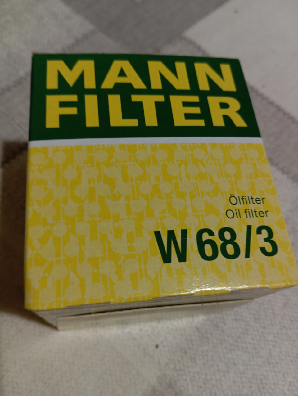 МАСЛЯНЫЙ ФИЛЬТР MANN W68/3 оригинал или подделка? — Toyota Corolla (120), 1,6 л, 2006 года ...
