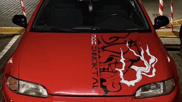 Honda Civic (5G) 1.3 бензиновый 1992 | Наклейка на DRIVE2
