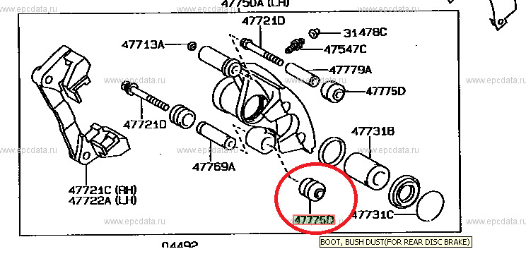 4777532020 Комплект направляющей гильзы TOYOTA LEXUS | Запчасти на DRIVE2