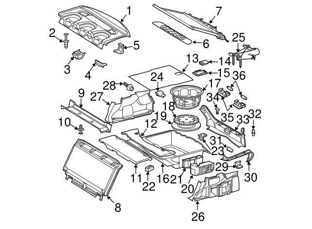 A2116930133 Панель отделения багажного Mercedes | Запчасти на DRIVE2
