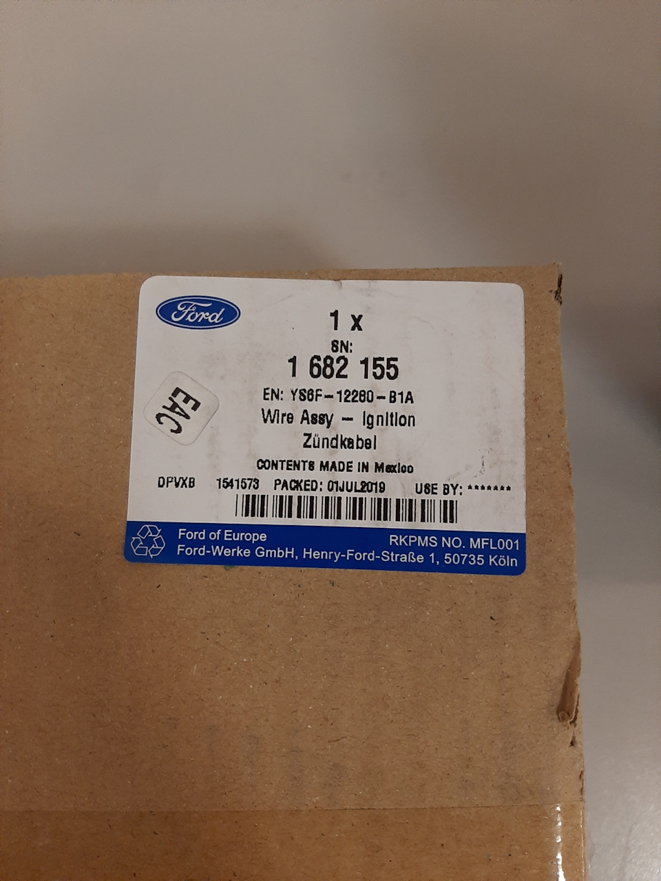 1682155 Провода высоковольтные Zetec-S Ford | Запчасти на DRIVE2