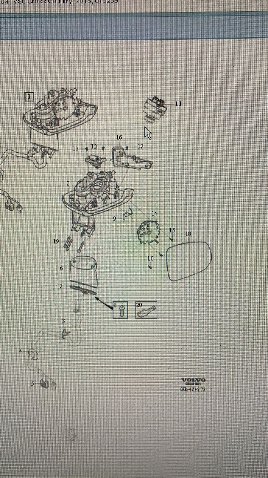 Поворотник в зеркале. — Volvo V90 Cross Country, 2 л, 2017 года ...