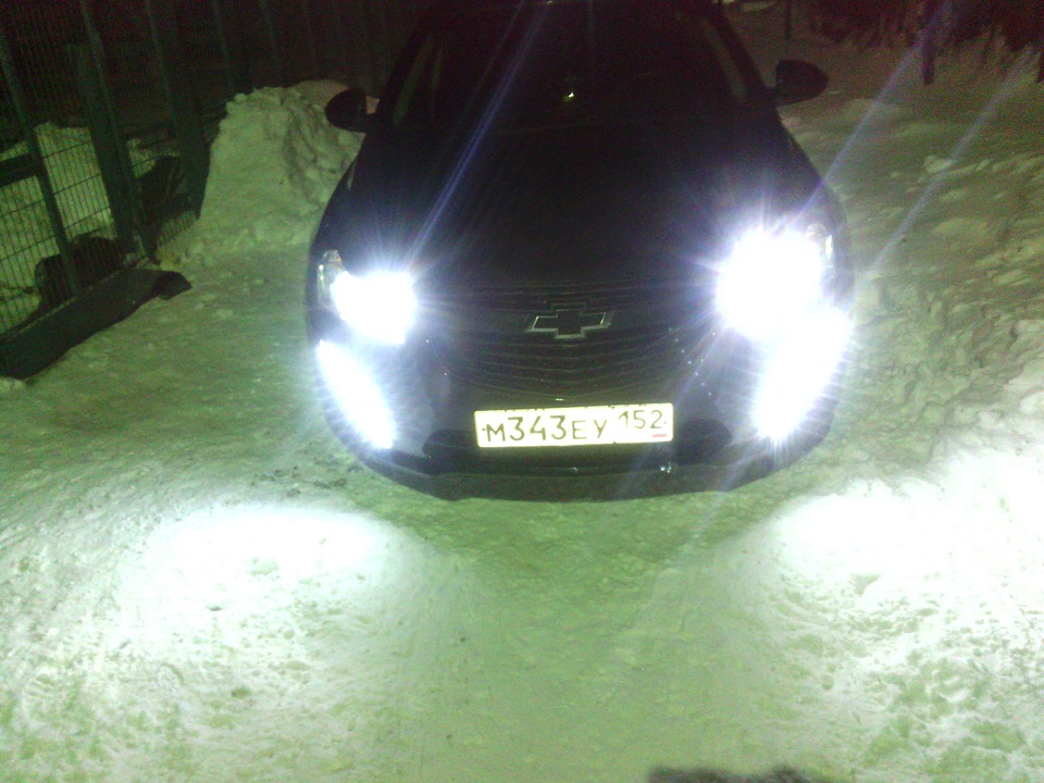 дневные ходовые огни — Chevrolet Cruze (1G), 1,6 л, 2013 года ...