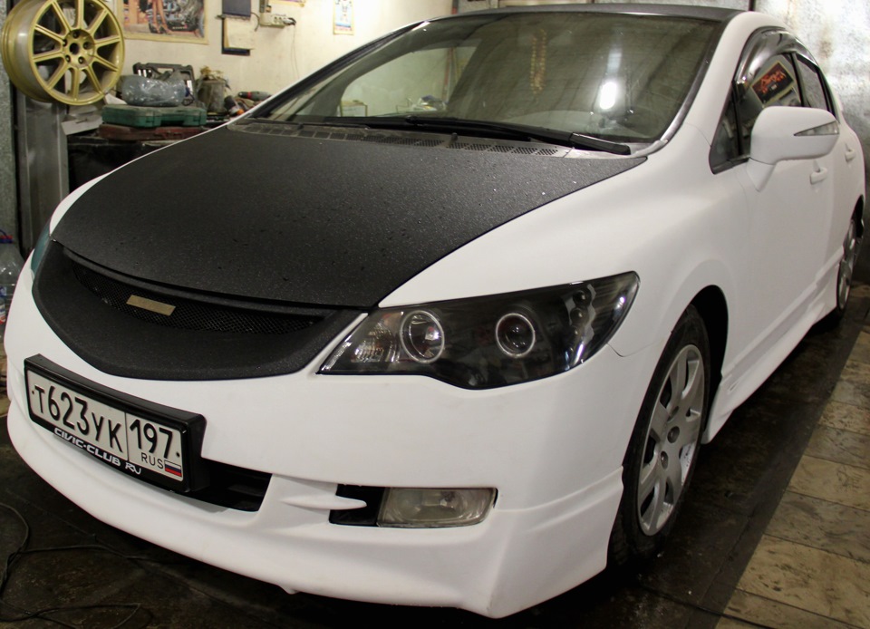 Замена цвета авто или как синий Civic стал черно-белым — DRIVE2