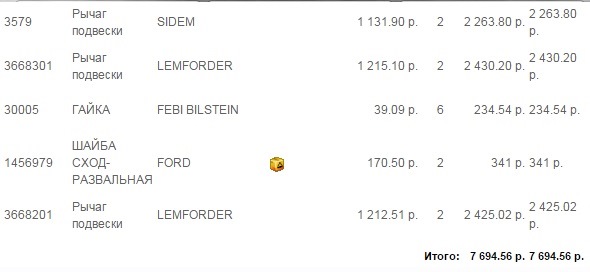 1456979 Комплект болтов задней подвески Форд Фокус Ford | Запчасти на ...