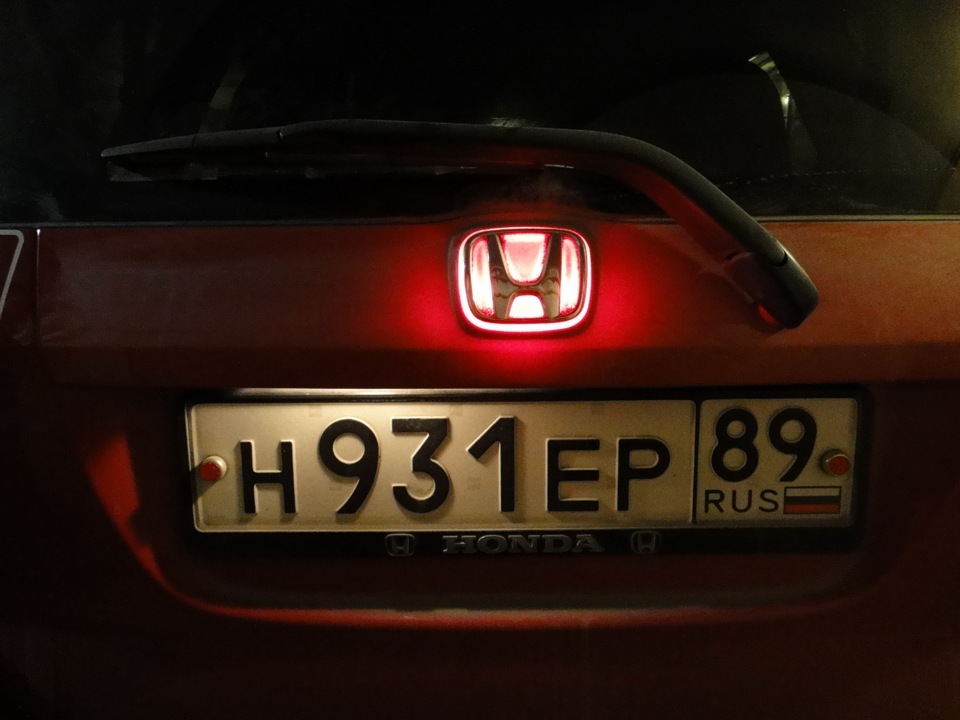 Led подсветка номера — Honda Jazz (1G), 1,3 л, 2008 года | своими ...