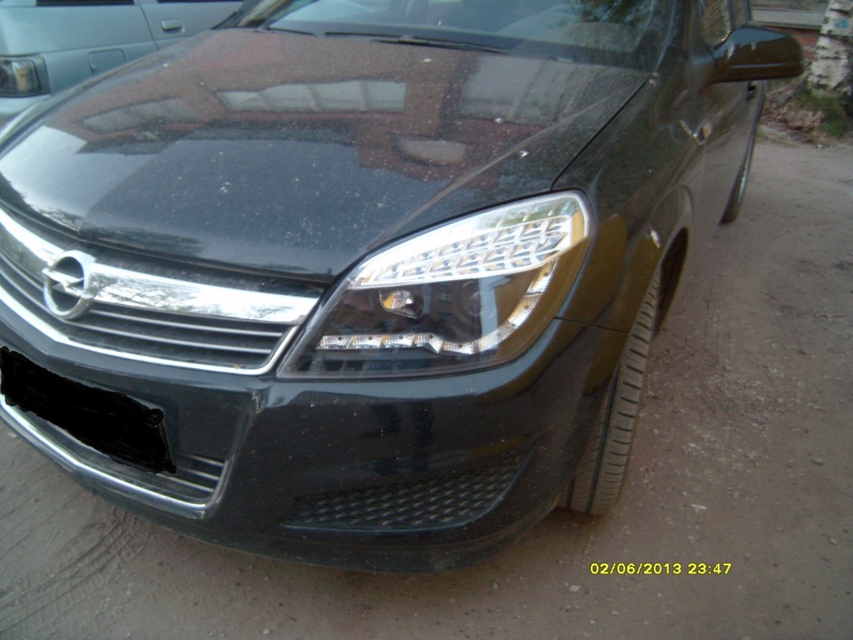 передние фары — Opel Astra H, 1,6 л, 2012 года | тюнинг | DRIVE2