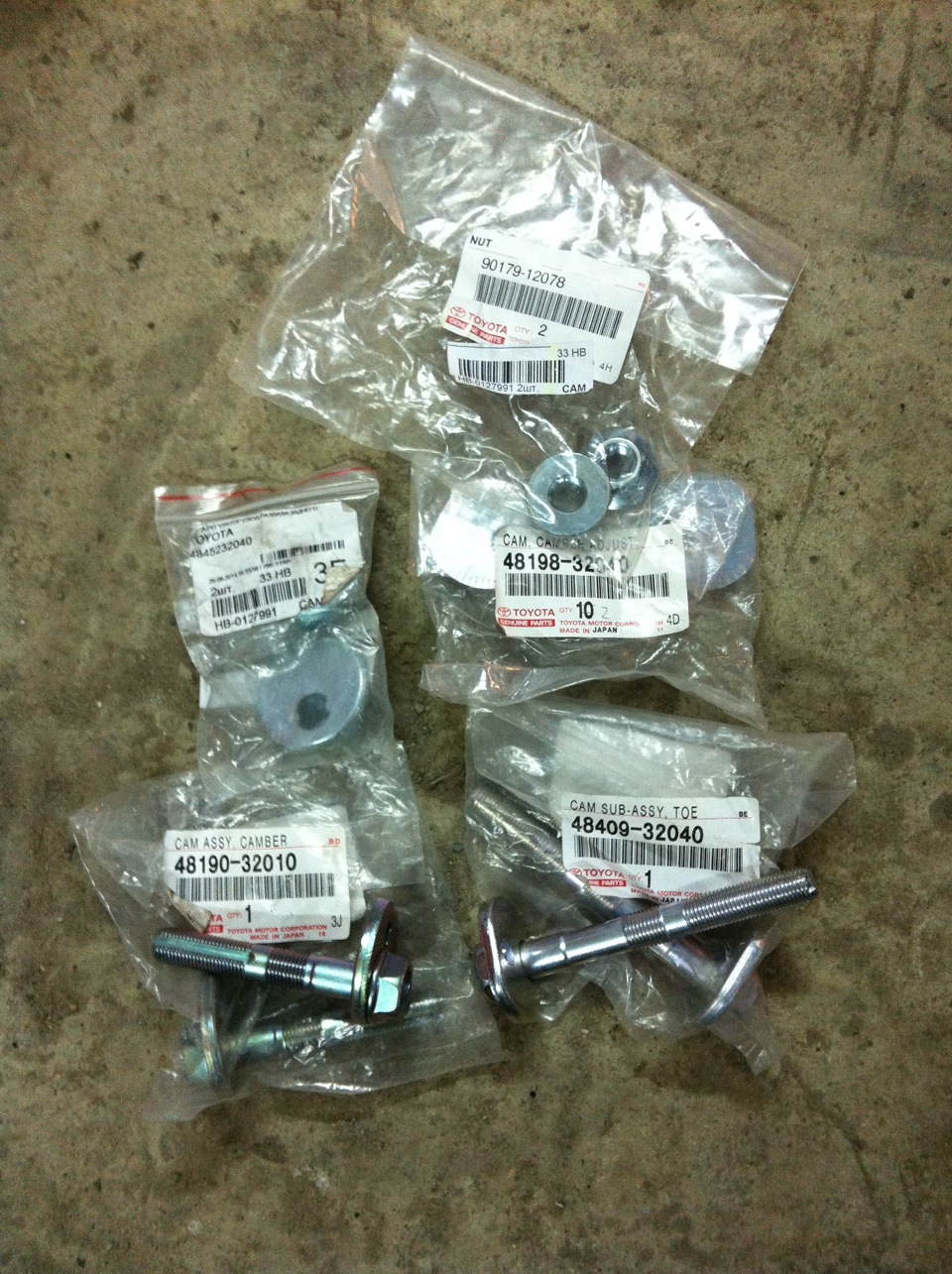 4840932040 БОЛТ РЕГУЛИРОВОЧНЫЙ/CAM SUB-ASSY, TOE 48409-32040 TOYOTA ...