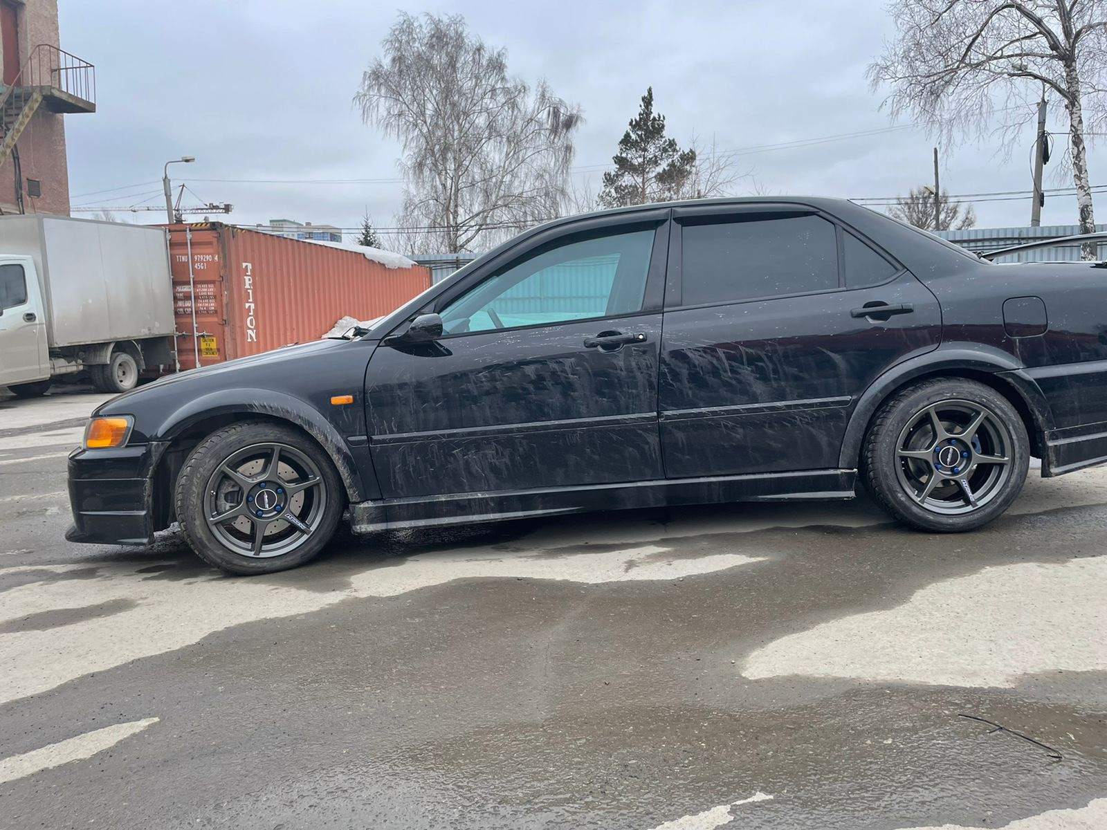 Buddy club p1 racing и перфорированные диски G-brake, Шины Dunlop SP ...