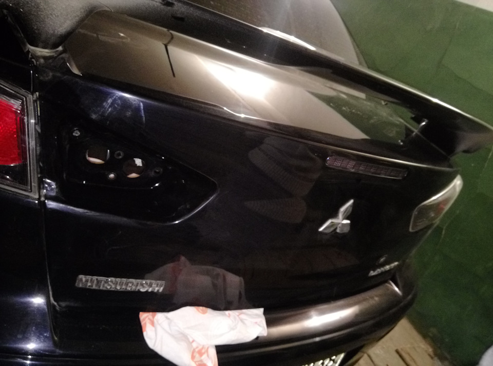 Тонировка задних фонарей — Mitsubishi Lancer X, 1,6 л, 2012 года ...