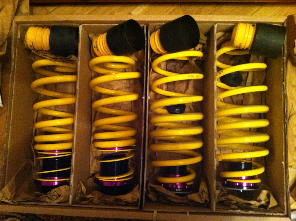 KW Height adjustable spring kit или чуть-чуть ниже — Audi A4 (B8), 2 л ...