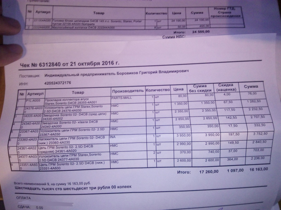 Капиталка ч3 — KIA Sorento (1G), 2,5 л, 2004 года | запчасти | DRIVE2