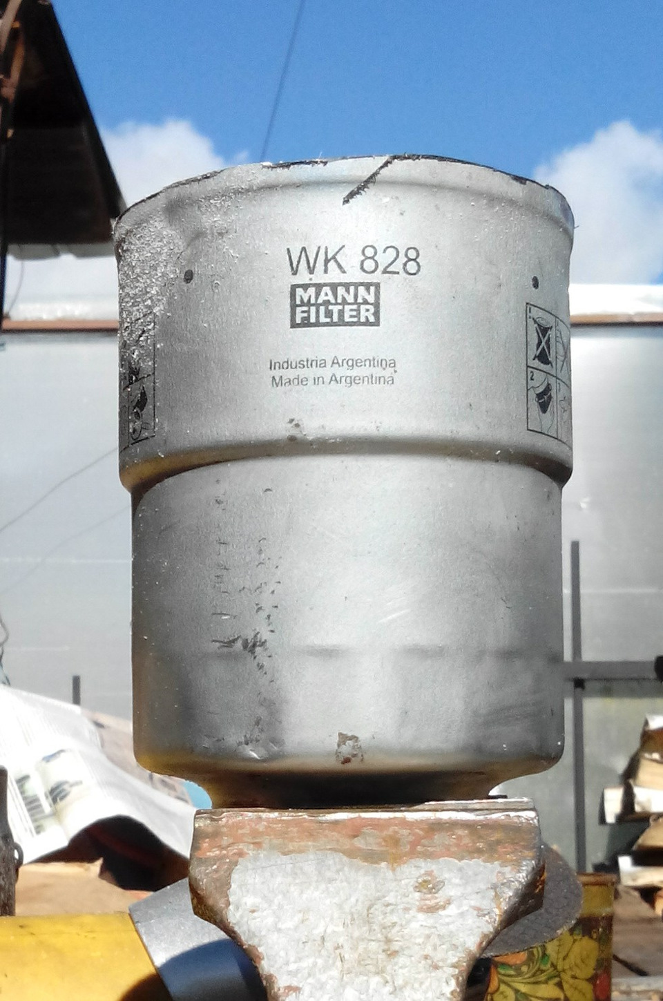 MANN WK 828 после 7 500 км. — Mitsubishi Pajero Sport (2G), 2,5 л, 2012 ...