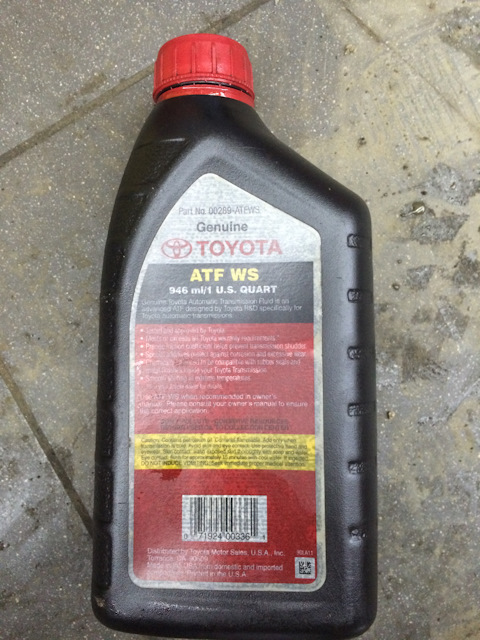 00289ATFWS Масло трансмиссионное синтетическое ATF WS, 1л TOYOTA LEXUS ...