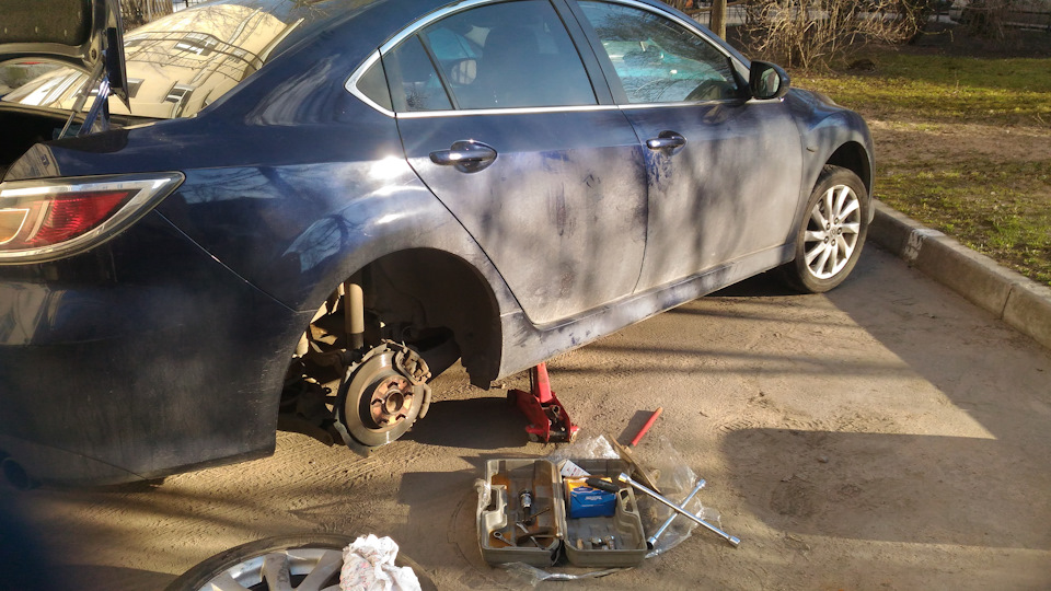 Задние колодки МАРКОН — Mazda 6 (2G) GH, 1,8 л, 2011 года | своими ...