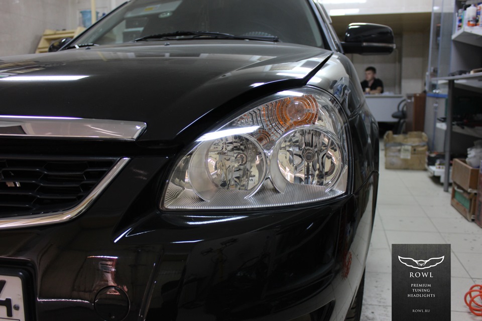 Лада Приора | Биксеноновые линзы, Покраска маски фар, Philips Ultinon ...