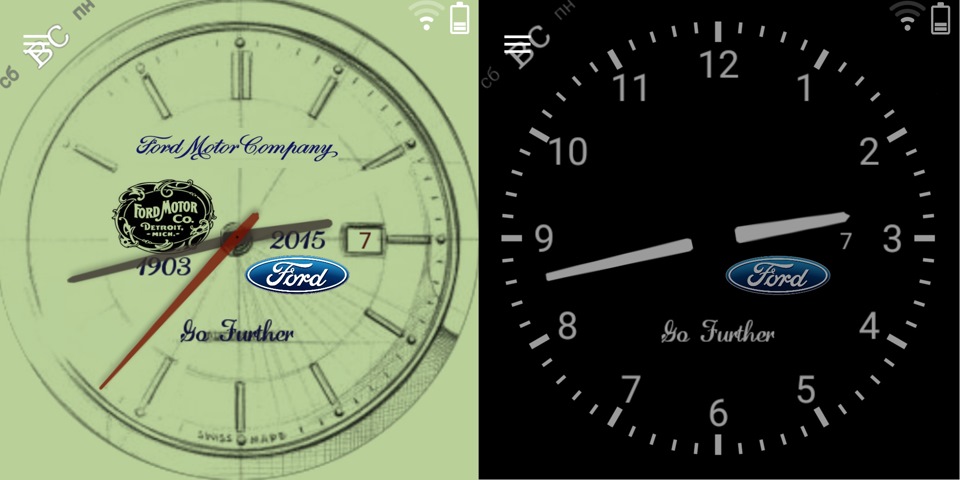 Циферблат FoMoCo на Sony SmartWatch 3 — Ford Focus Wagon III, 2 л, 2013 ...