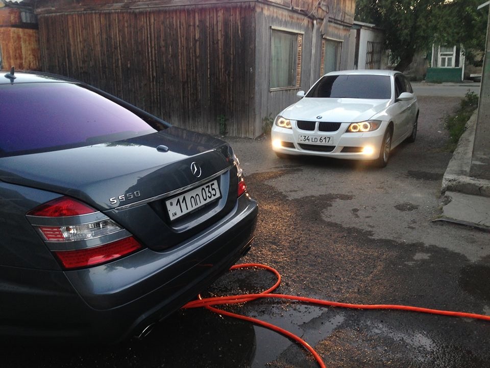 w221 and e90 — Mercedes-Benz S-Class (W221), 5,5 л, 2006 года | мойка ...