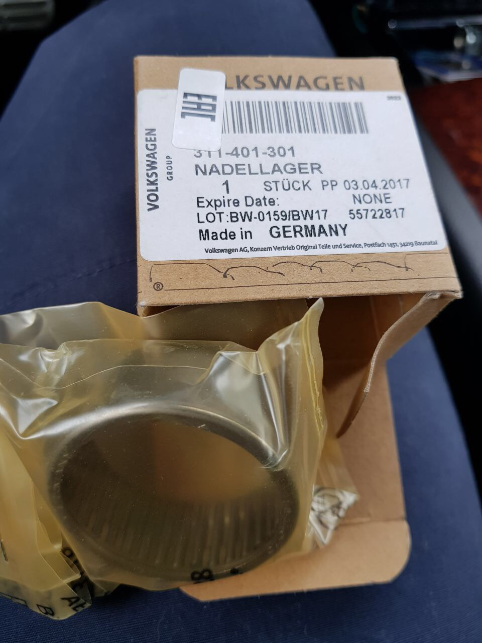 311401301 Подшипник игольчатый VAG | Запчасти на DRIVE2