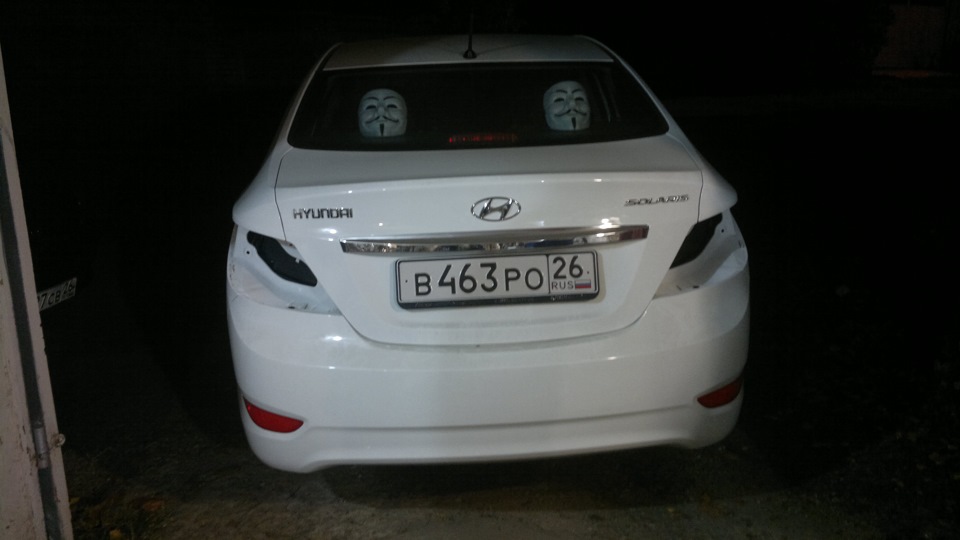 затемнил стопари — Hyundai Solaris (1G), 1,6 л, 2013 года | стайлинг ...