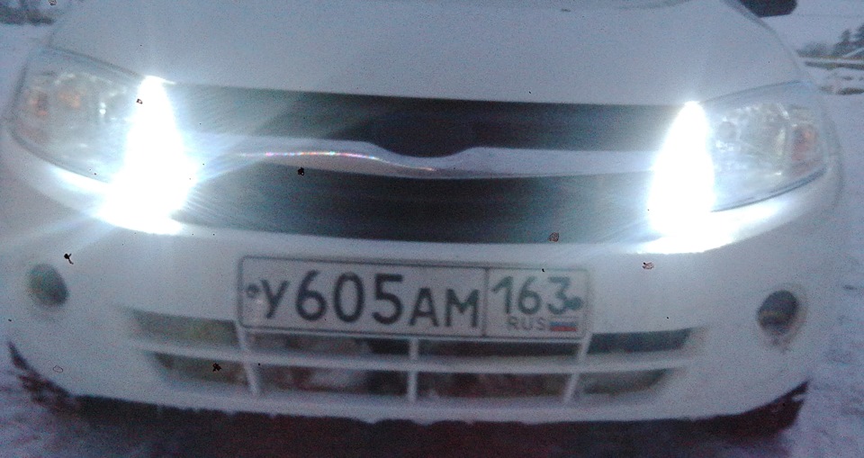доделал ходовые огни — Lada Гранта (1G), 1,6 л, 2014 года | стайлинг ...
