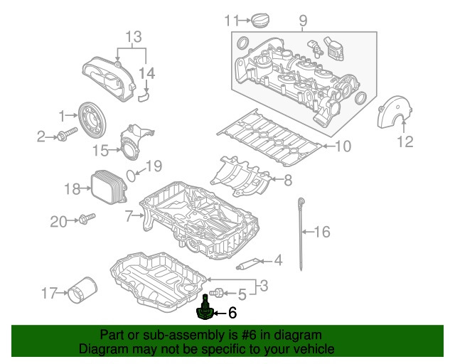 03C907660AA Датчик уровня масла / AUDI A4, A5, A6, A7, A8, Q5, Q7, VW ...