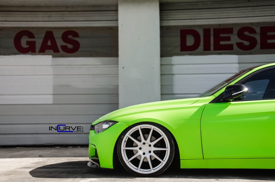 Matte Green BMW F30 | IC-S10 Deep Concave — TuningPoint | AWE Tuning ...
