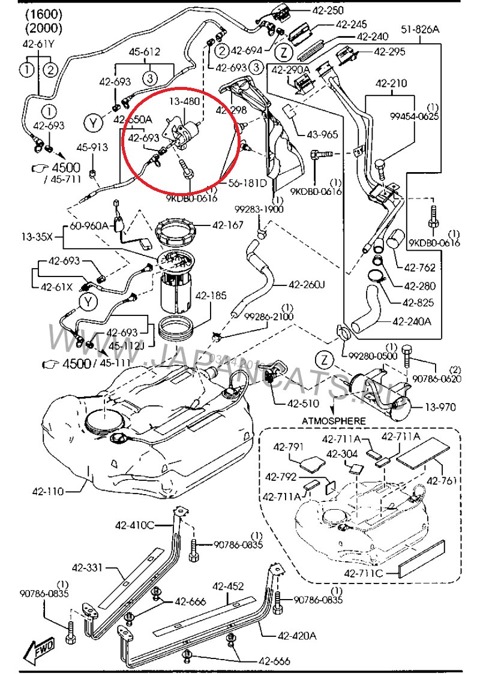 9KDB00616 Болт d=6мм Mazda | Запчасти на DRIVE2