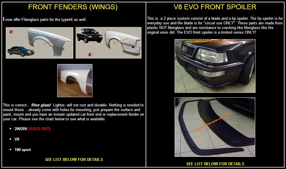 На форуме AUDI V8 нашел ссылку на данный сайт (часть 1) — Audi V8, 3,6 ...