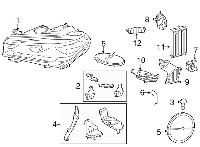 63117395524 Комплект кронштейна фары П BMW | Запчасти на DRIVE2