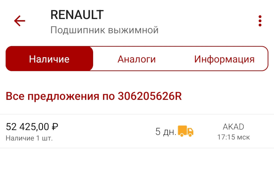 306205626R Цилиндр сцепления рабочий RENAULT | Запчасти на DRIVE2