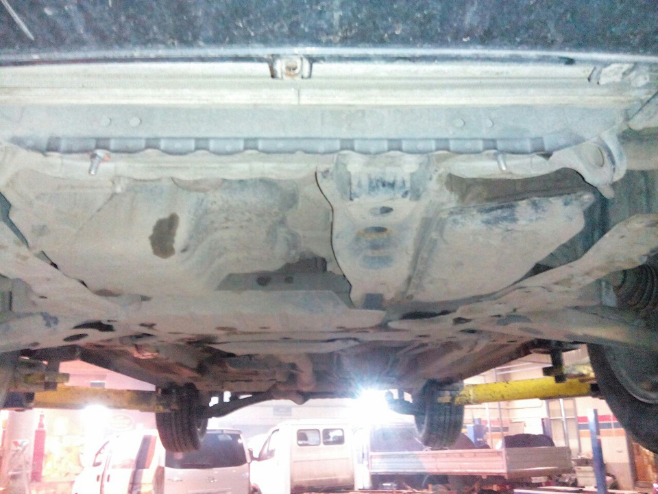 Закладные для защиты двигателя — Mitsubishi Lancer X, 1,8 л, 2008 года ...