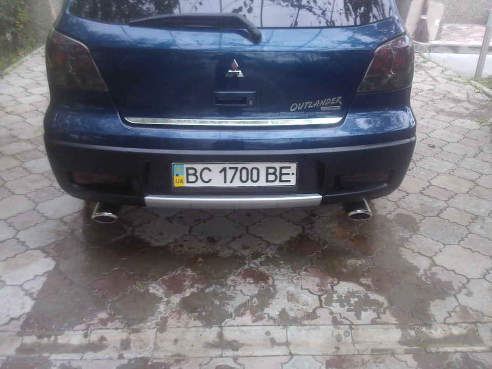 Насадки на глушители — Mitsubishi Outlander (1G), 2 л, 2003 года ...