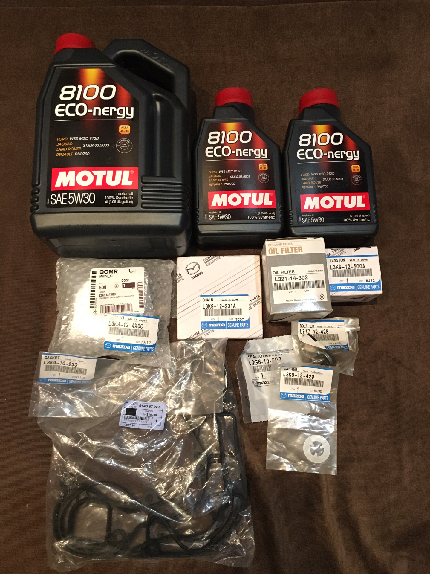 Запчасти для замены комплекта грм — Mazda CX-7, 2,3 л, 2007 года ...