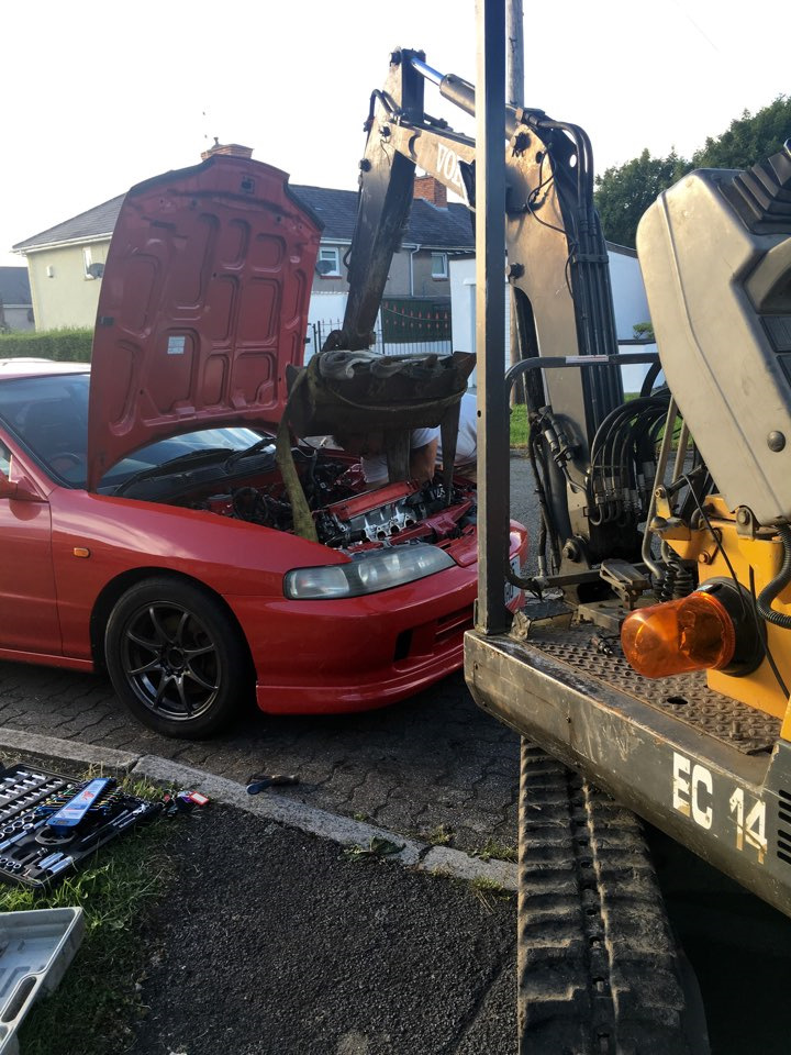 Engine removal — Honda Integra Type R (DC2), 1,8 л, 1996 года | своими ...