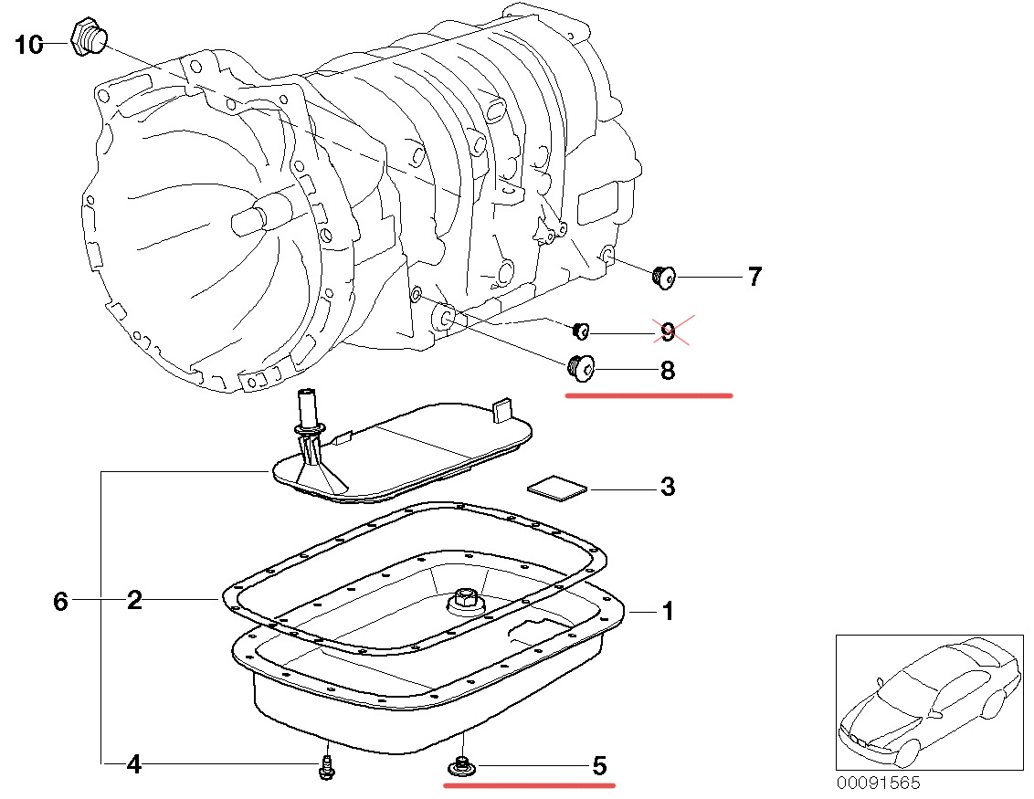 Замена масла в АКПП GM A5S390R (Rev. 2) — BMW 5 series (E39), 3 л, 2002 ...