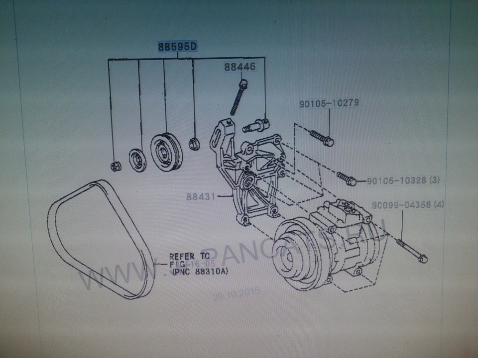 замена подшипника ролика — Toyota Carina (7G), 1,8 л, 1999 года ...