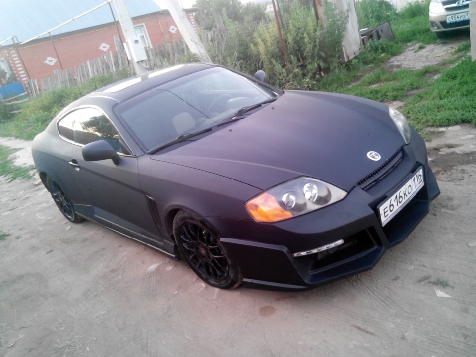 Обвес Ibher своими руками -итог + перекрасил в черный — Hyundai Tuscani ...