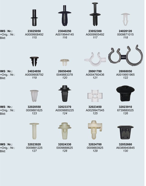 A0009908492 Клипса крепления панели багажного отд Mercedes | Запчасти ...